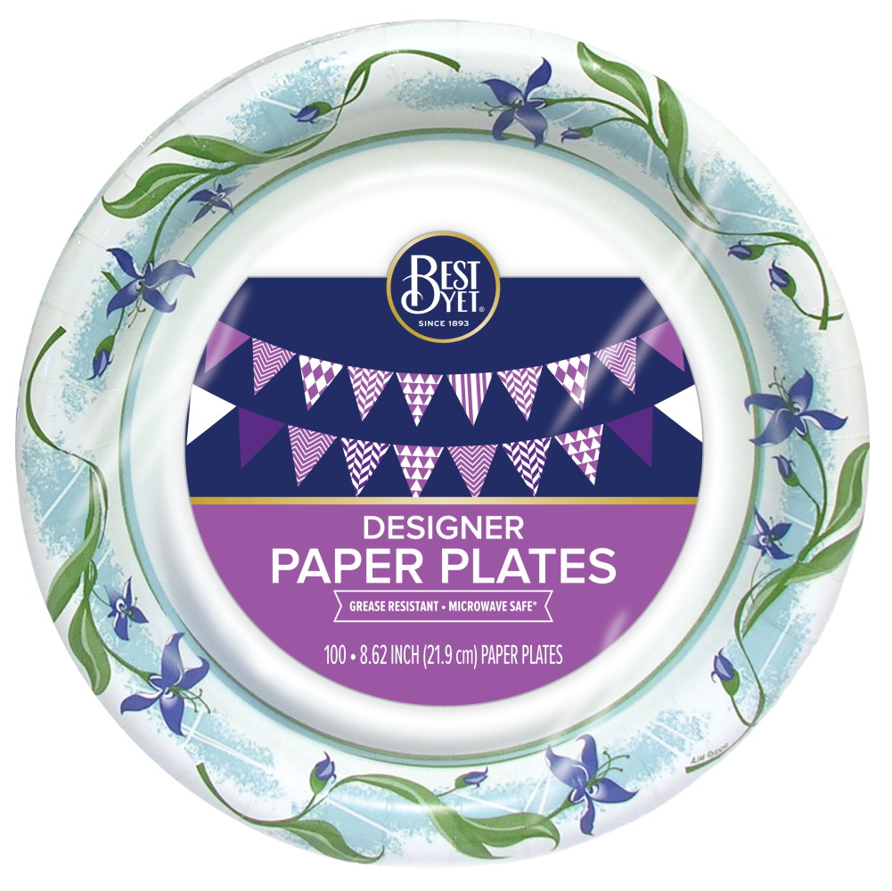 Plates Paper Design 9 In Best Yet Brand